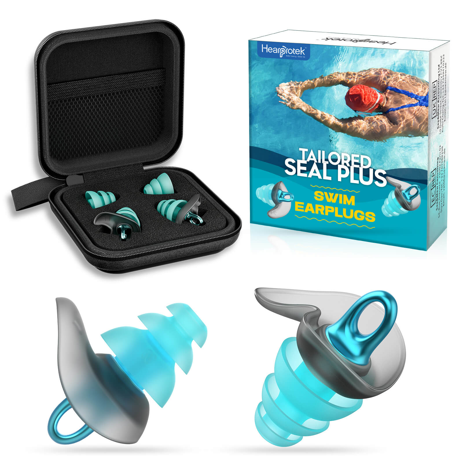 Tailored Seal Pro Hearprotek 4 Flanged Custom fit Swimming Ear Plugs tailored-seal-pro-hearprotek-4-flanged-custom-fit-swimming-ear-plugs